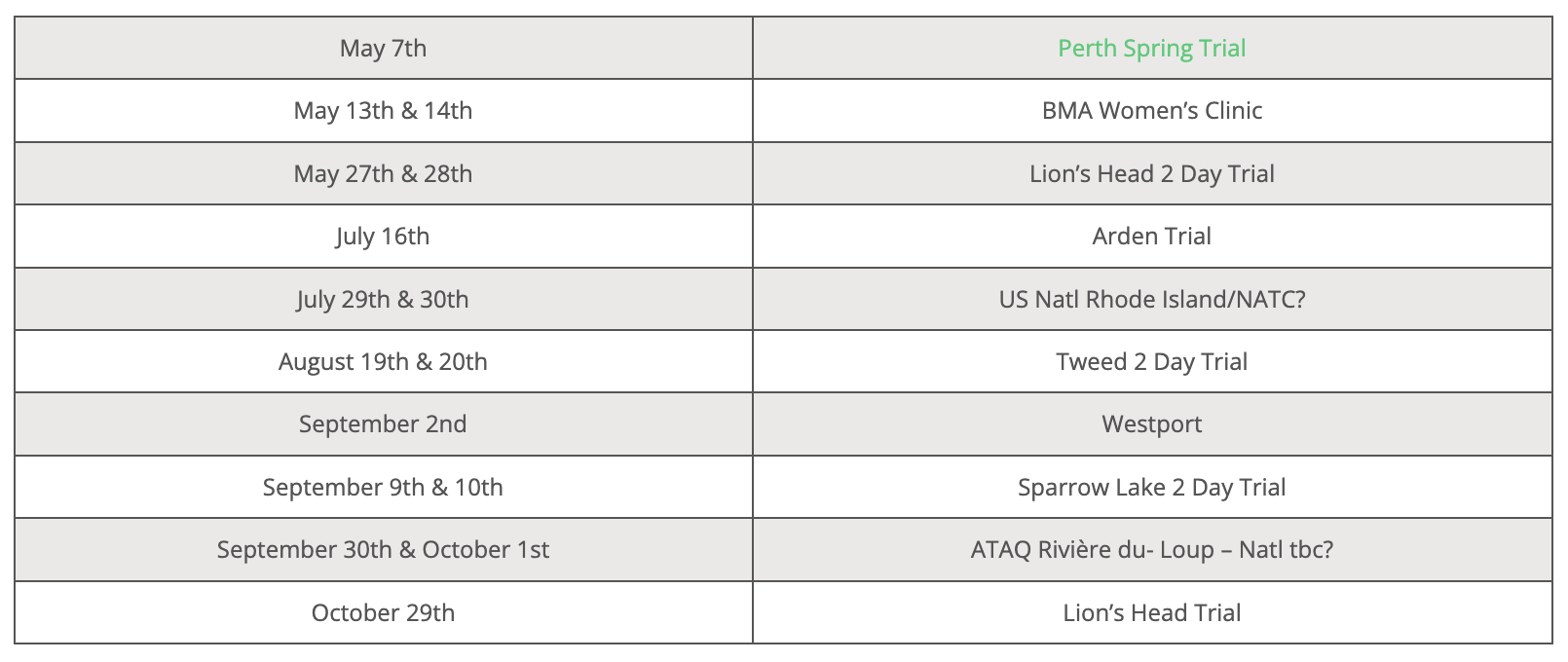 ATA Trials Schedule 2023 – Amateur Trials Association